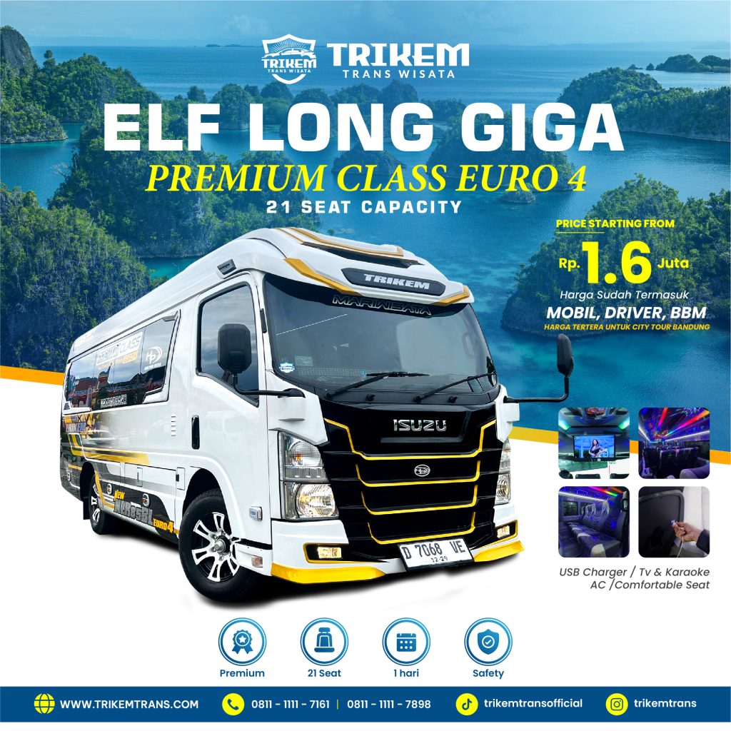 ISUZU ELF LONG GIGA 21 SEAT + DRIVER - PT Trikem Trans Wisata