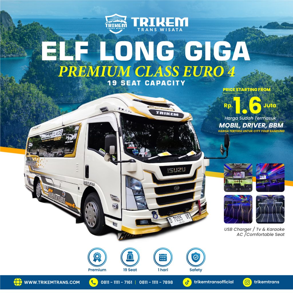 ISUZU ELF LONG GIGA 19 SEAT + DRIVER - PT Trikem Trans Wisata